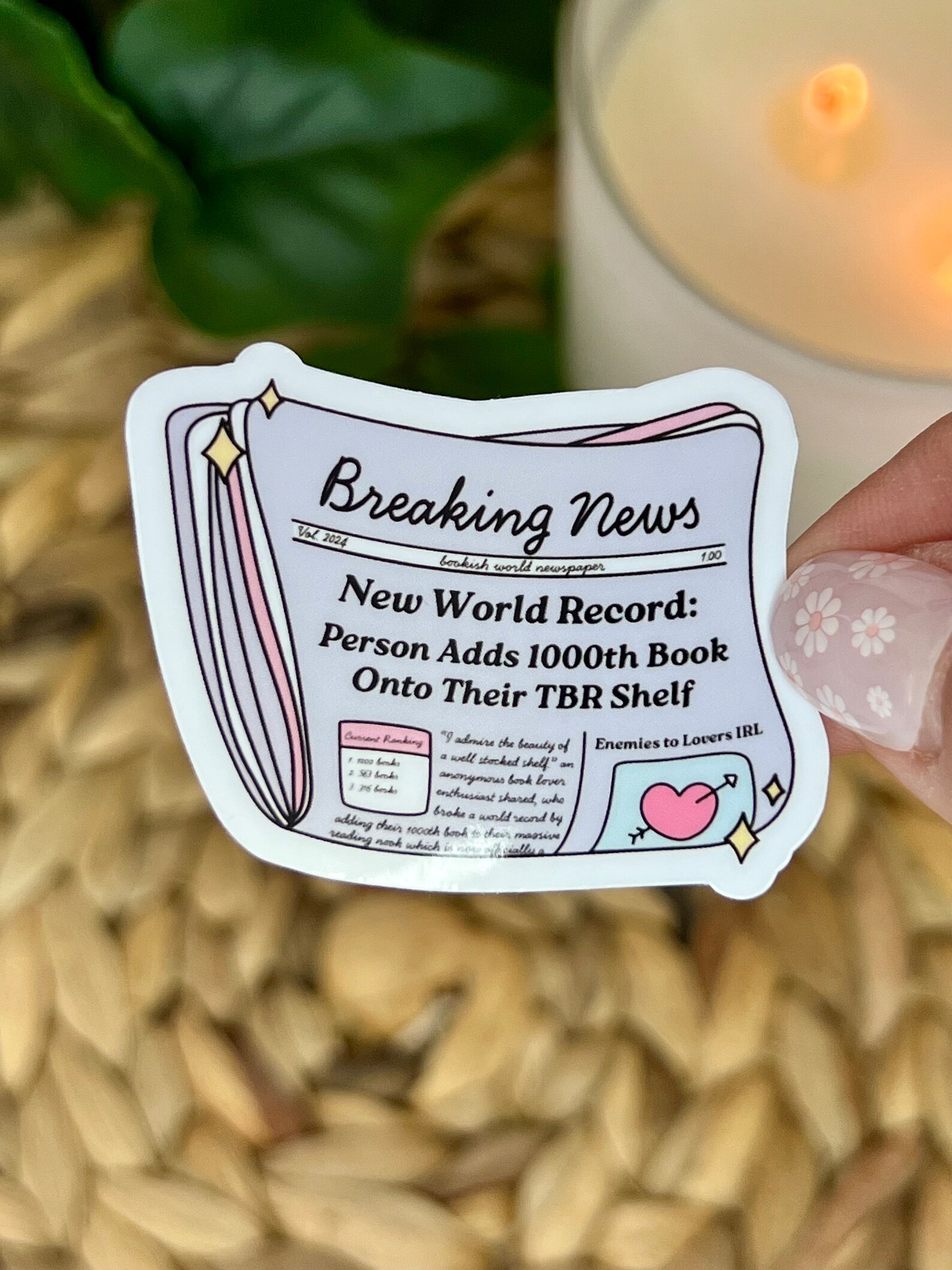 Breaking News Sticker | Bookish Sticker | Romance Sticker | Bookworm ...