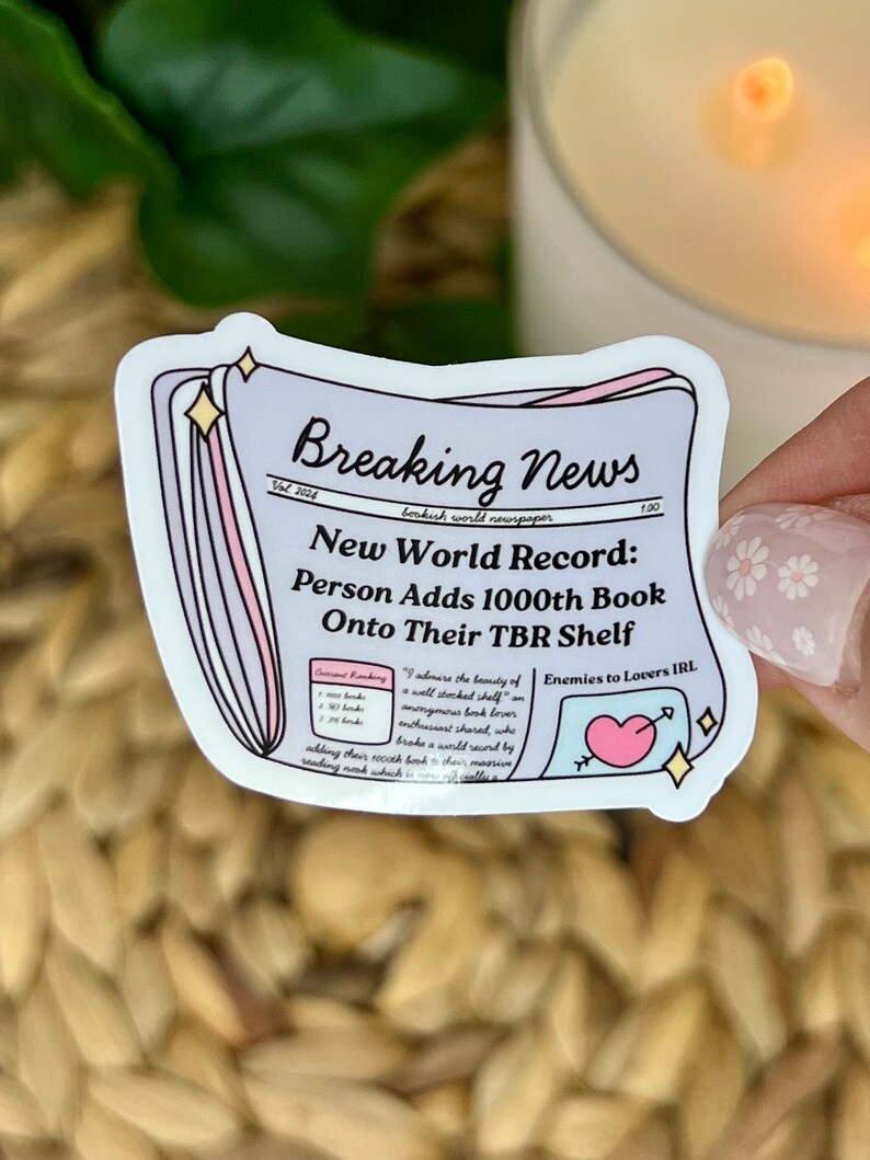 Breaking News Sticker | Bookish Sticker | Romance Sticker | Bookworm ...
