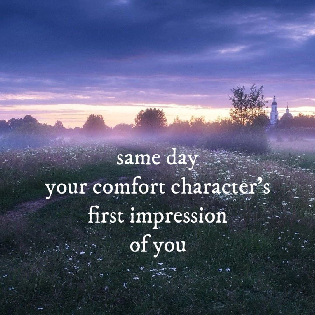 Same Day Reading Your Comfort Character’s First Impression of You - Etsy