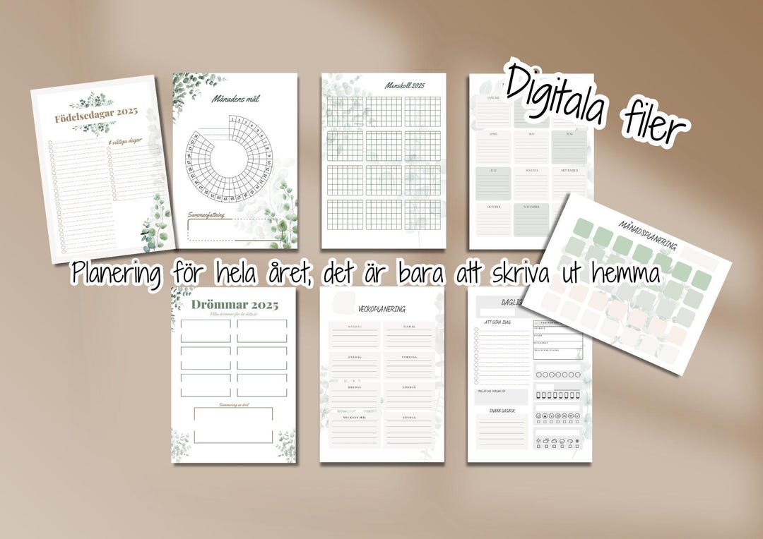 Digital Planering, Bilder Att Skriva Ut, Planering På Svenska, Dagbok ...