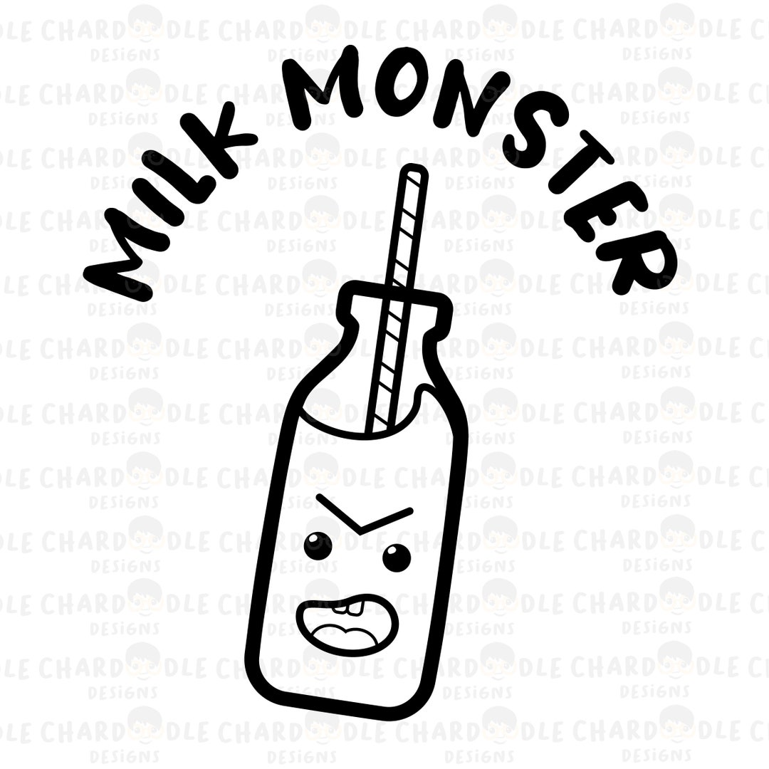 Milk Monster Svg/milk Bottle Clipart/milk Monster Bottle Vector/milk ...