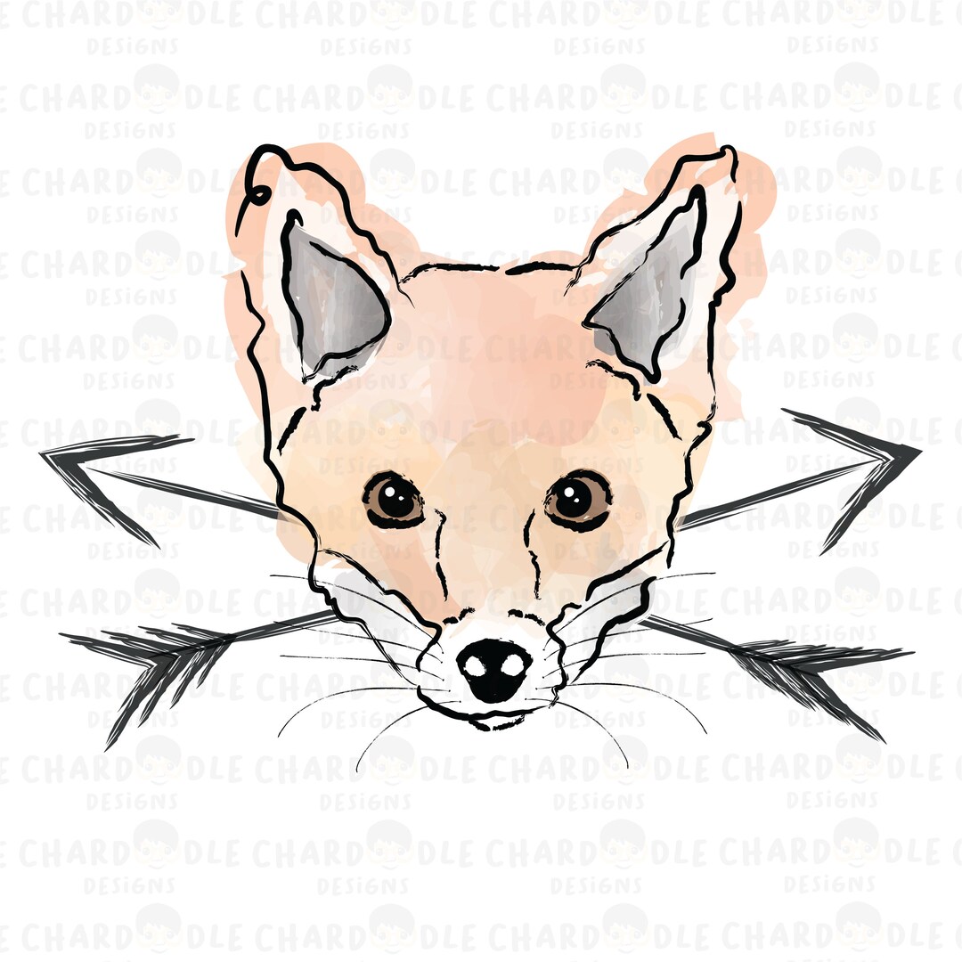 Fox and Arrows Svg/cute Fox Clipart/fox Vector/fox Nursery Decor ...