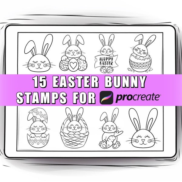 Easter Bunny Stamp - Etsy
