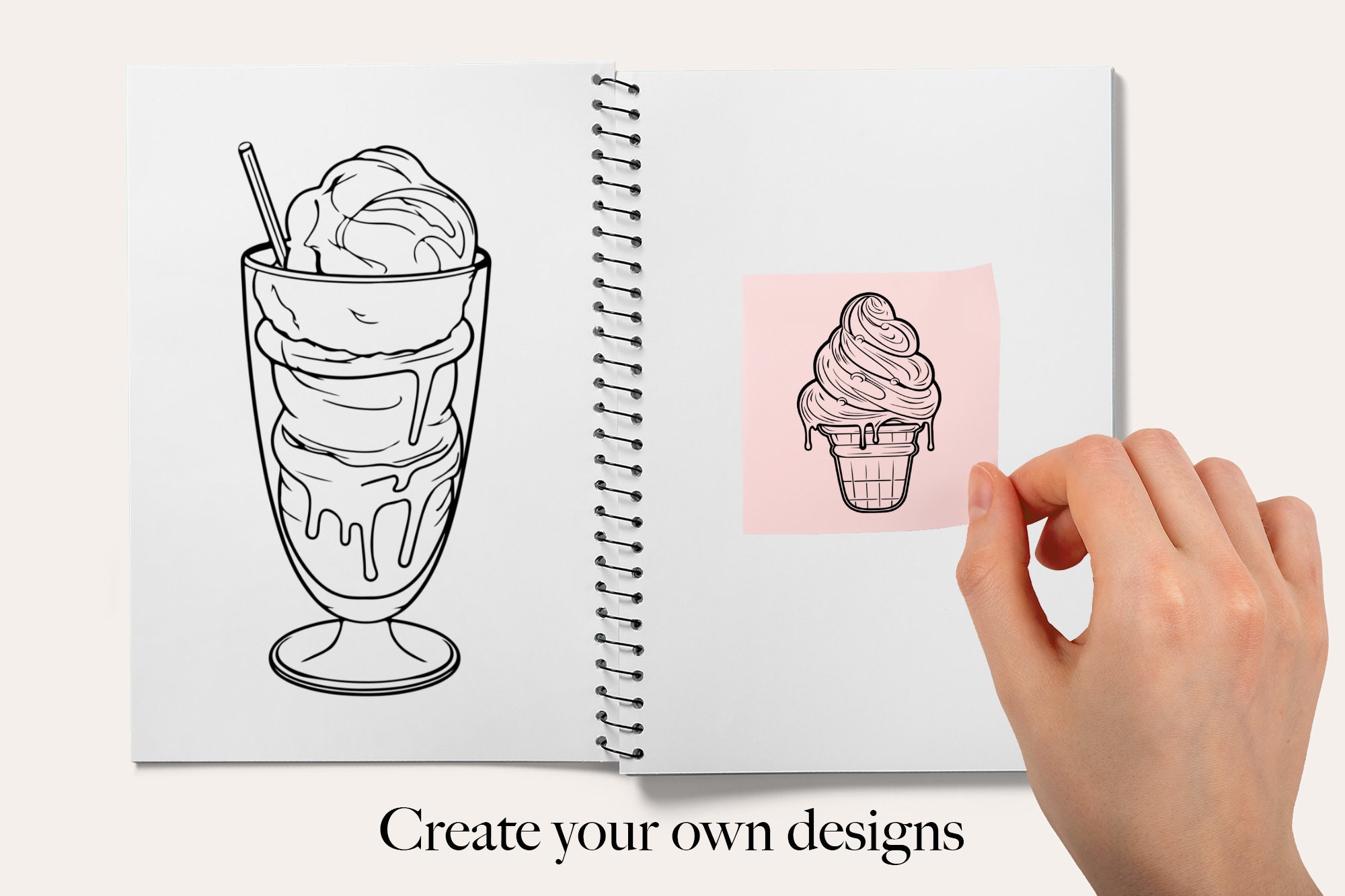 50 Ice Cream Procreate Stamps | Ice Cream Procreate Brushes | Food ...