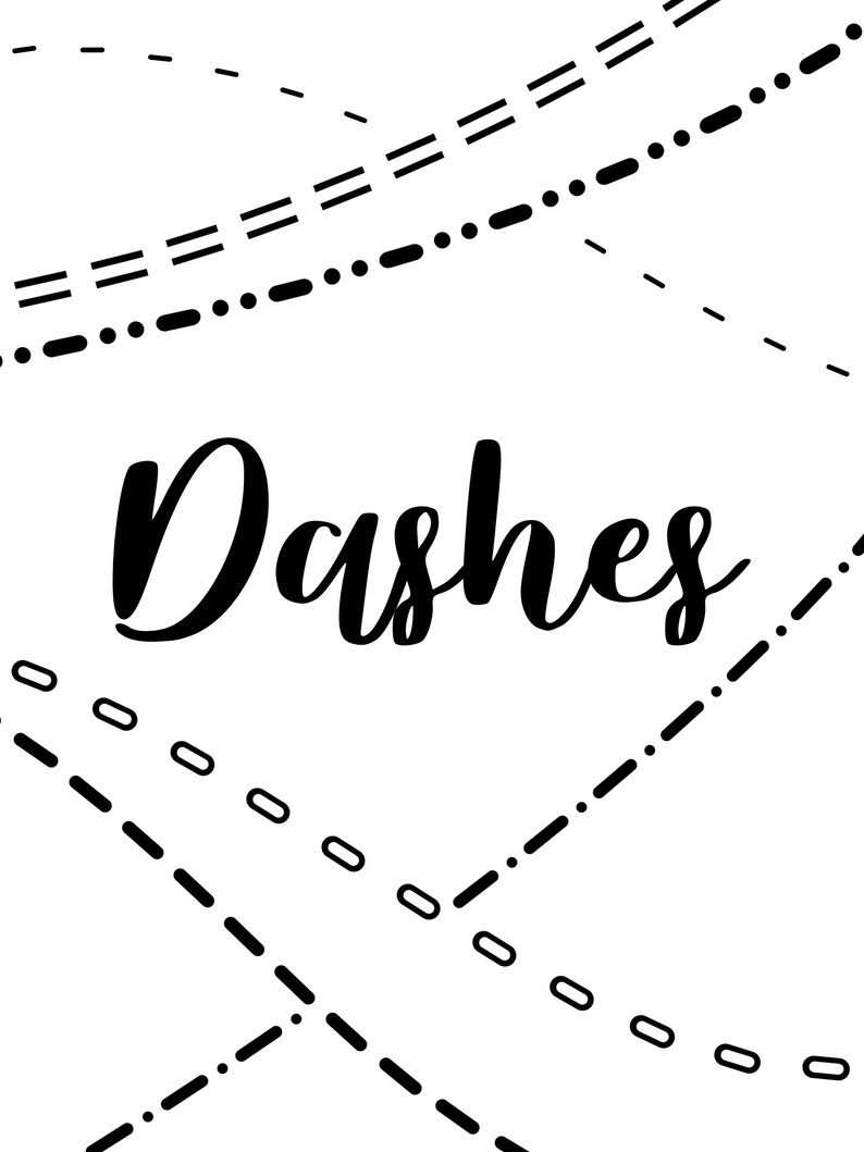 10 Dashes Procreate Brushes | Dashed Line Brush for Procreate | Dashes ...