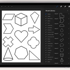 50 Shape Procreate Stamps Shape Procreate Brush Geometric Shapes ...
