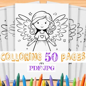 50 Angels Coloring Pages for Kids | Angel Coloring | Cute Coloring ...