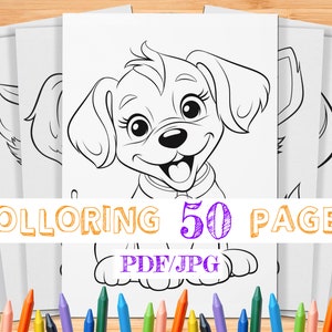 50 Puppies Coloring Pages for Kids | Dog Coloring Pages | Kids Coloring ...