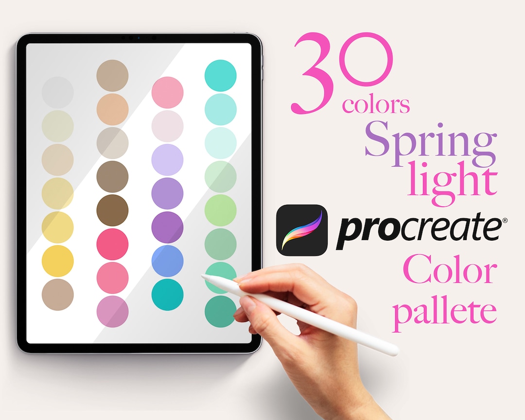 Procreate Spring Light Color Palette 30 Spring Colors For Procreate