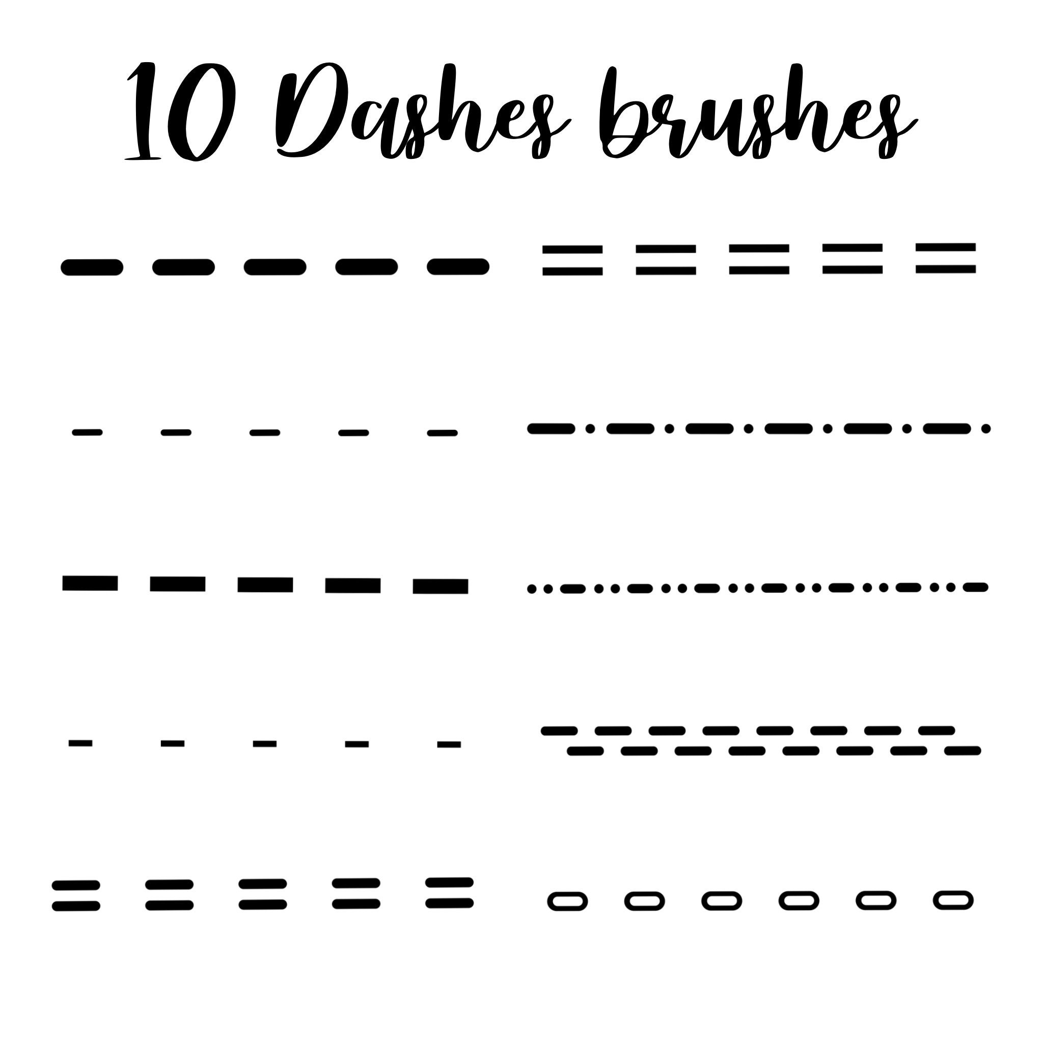 10 Dashes Procreate Brushes Dashed Line Brush for Procreate - Etsy Australia