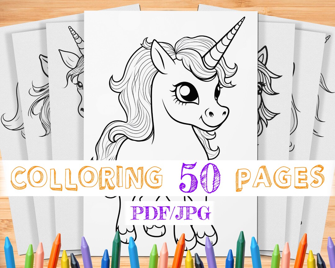 50 Unicorns Coloring Pages for Kids | Unicorn Coloring Pages | Kids ...