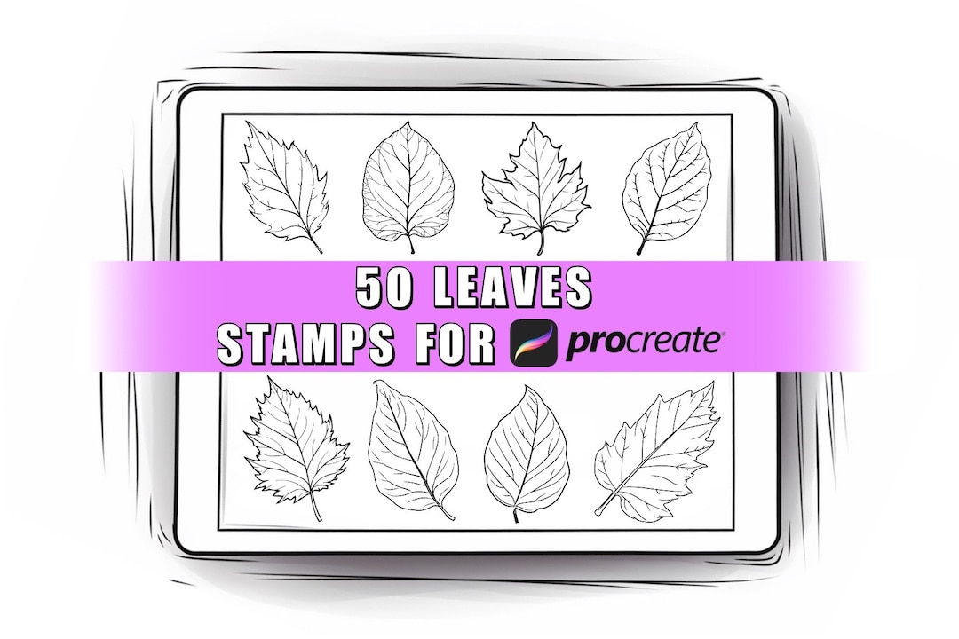 50 Leaves Procreate Stamps | Leaf Procreate Brushes | Autumn Stamp ...