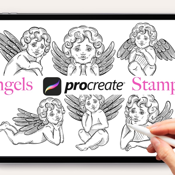 Angel Tattoo Stamps - Etsy