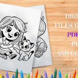 50 Kids and Pets Coloring Pages for Kids | Kids Coloring | Kids ...