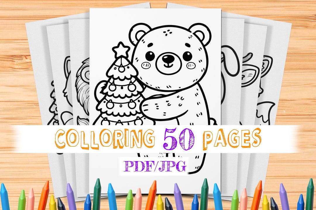 50 Christmas Animals Coloring Pages for Kids | Animals Coloring | Kids ...