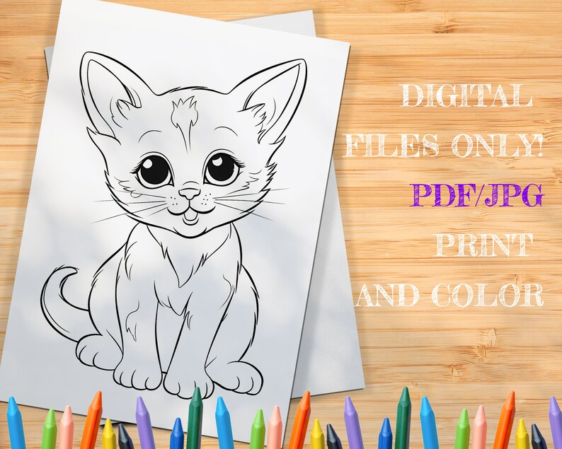 50 Kittens Coloring Pages for Kids Cats Coloring Pages - Etsy