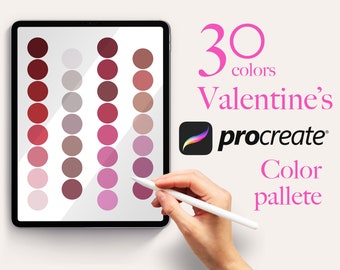 Red and Pink Procreate Color Palette Digital Art iPad Procreate ...