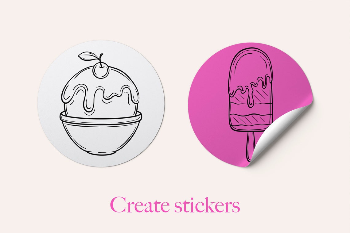 25 Ice Cream Procreate Stamps | Ice Cream Procreate Brushes | Food ...