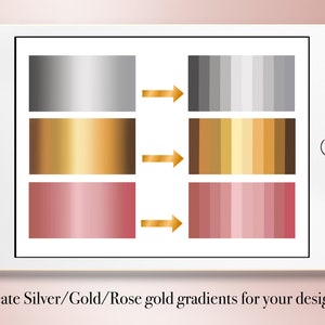Procreate Gold Color Palette | Procreate Gold Silver Rose Gold | 30 ...