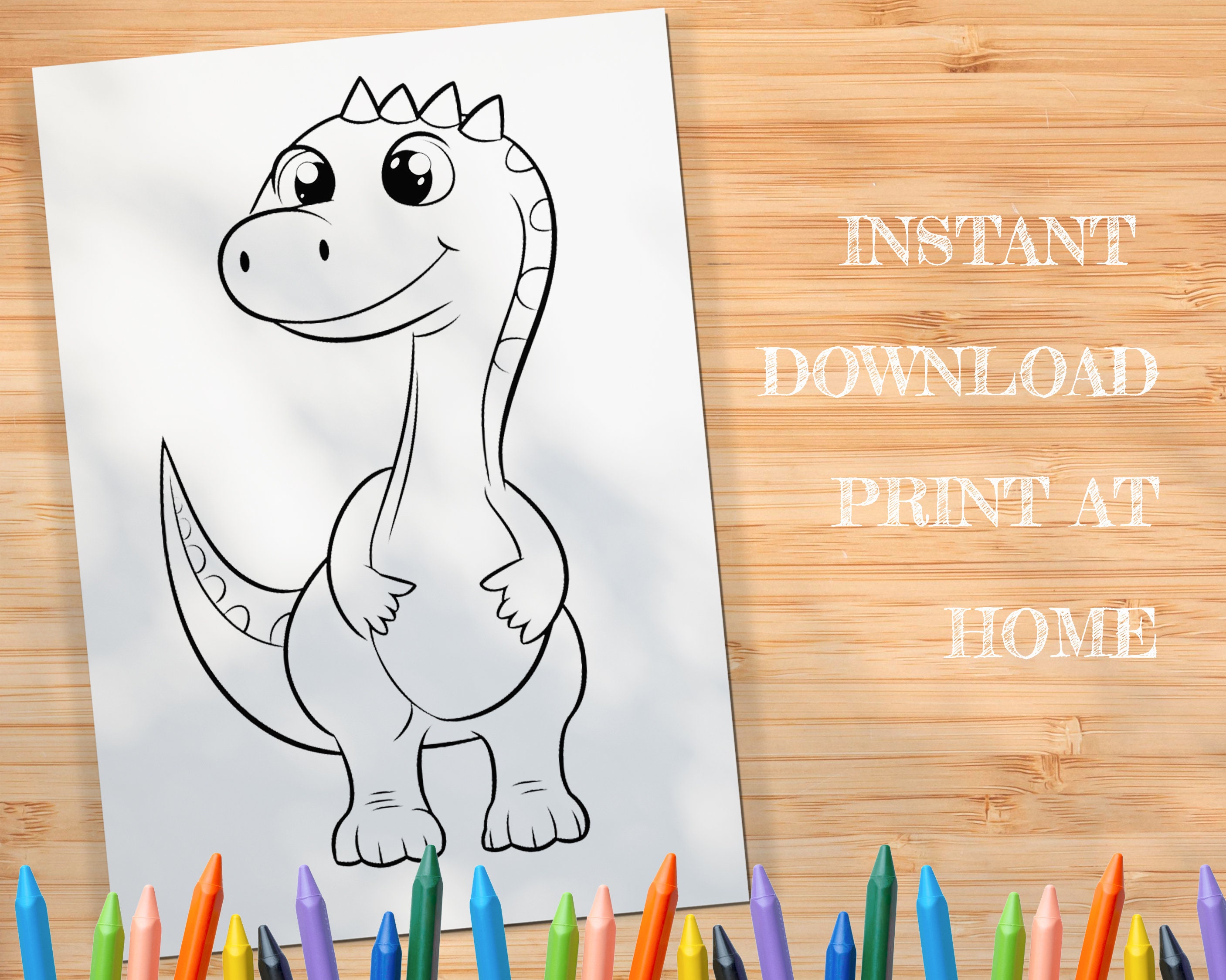 50 Dinosaurs Coloring Pages for Kids | Dinosaurs Digital Coloring Book ...