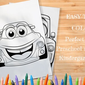 50 Cute Smiling Cars Coloring Pages for Kids | Car Coloring Pages ...