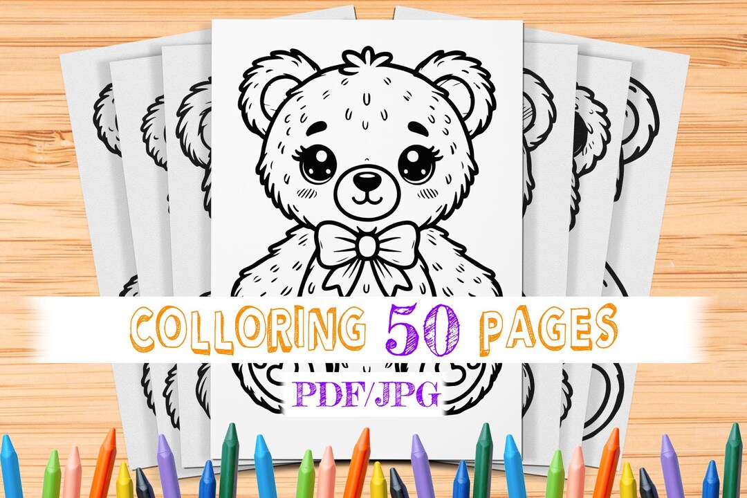 50 Bears Coloring Pages Kids | Bear Coloring Pages | Kids Coloring Book ...