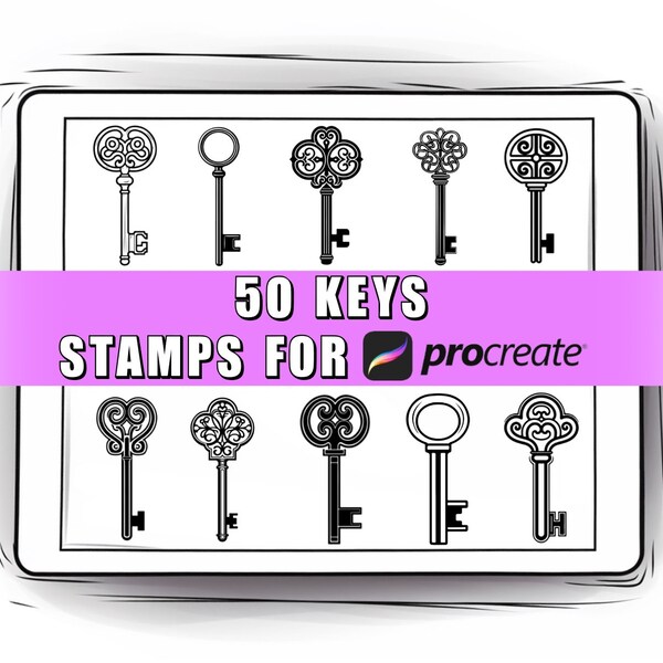 Antique Key Illustration - Etsy