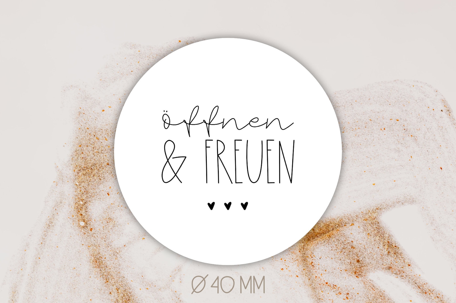 Aufkleber öffnen & freuen Ø 4cm [=40mm] || Verpackung | Geschenk ...