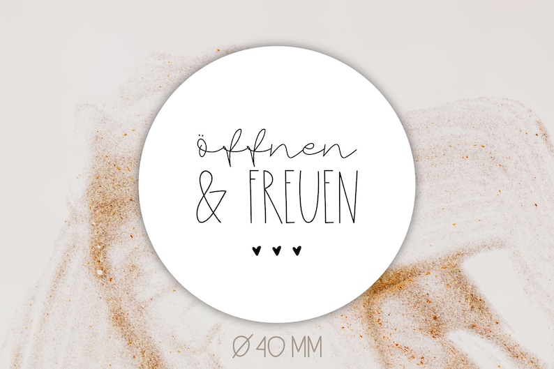Aufkleber öffnen & freuen Ø 4cm [=40mm] || Verpackung | Geschenk ...