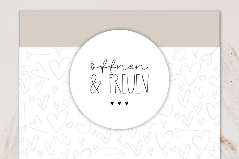 Aufkleber öffnen & freuen Ø 4cm [=40mm] || Verpackung | Geschenk ...