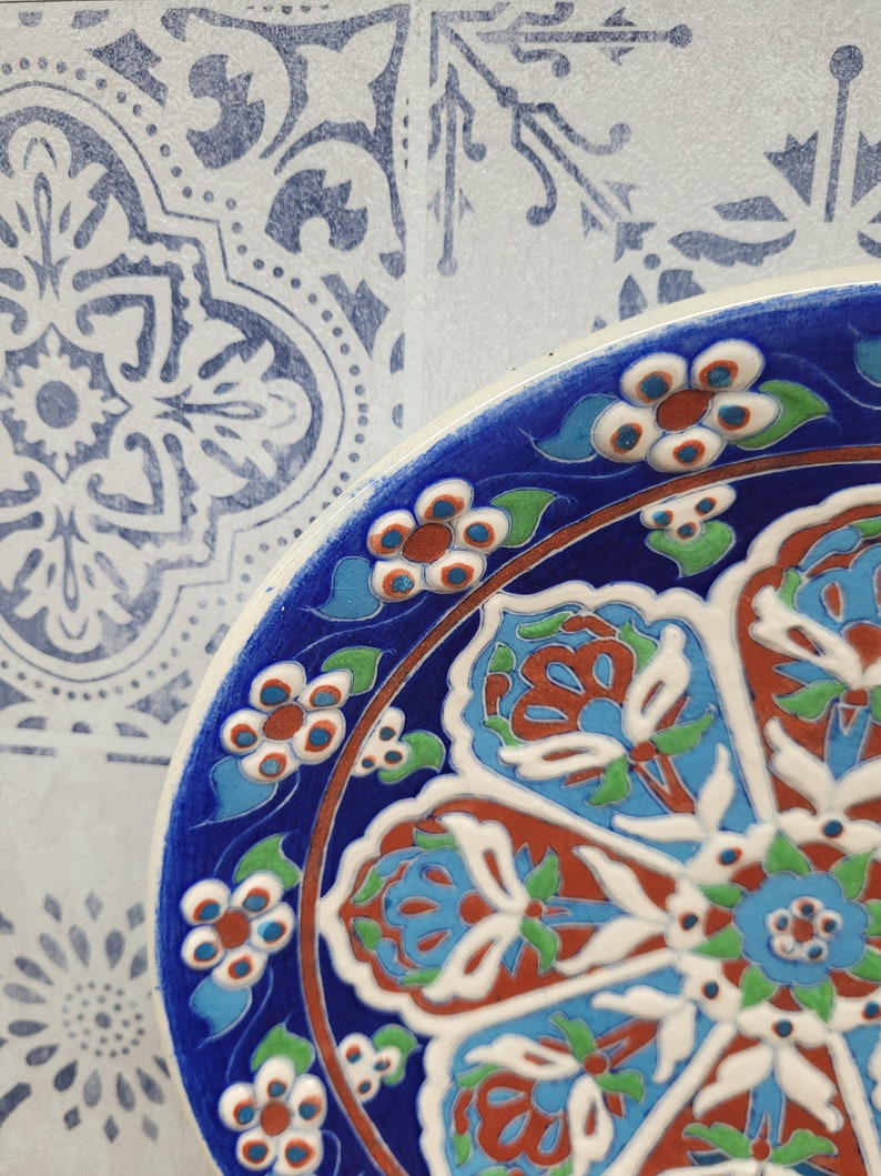 Vintage Hand Painted Plate Turkish Design Decorative Plate - Etsy