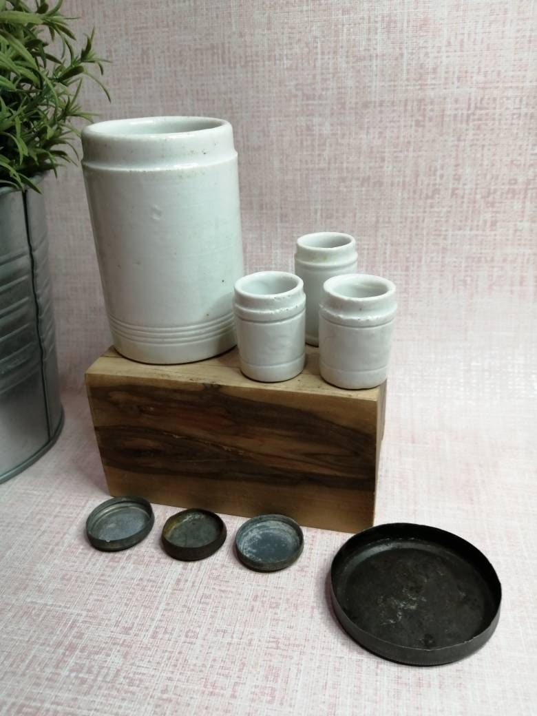 Vintage Ironstone Pots With Lids - Etsy