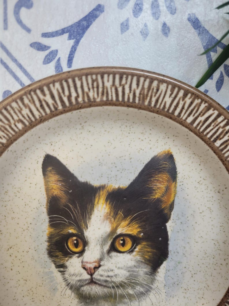 Vintage Purbeck Pottery Cat Plate, Cat Plate, Vintage Cat, Cat Lover ...