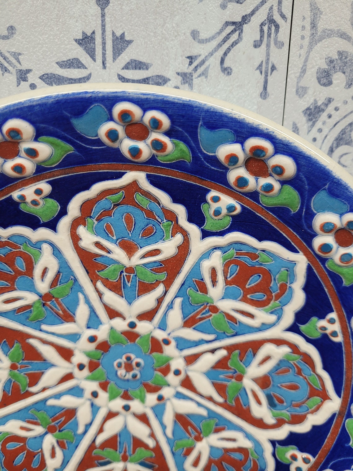 Vintage Hand Painted Plate Turkish Design Decorative Plate - Etsy