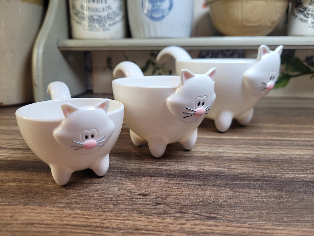 Vintage, Cute Cat Measuring Cups, Vintage Bakeware Kitchenalia - Etsy