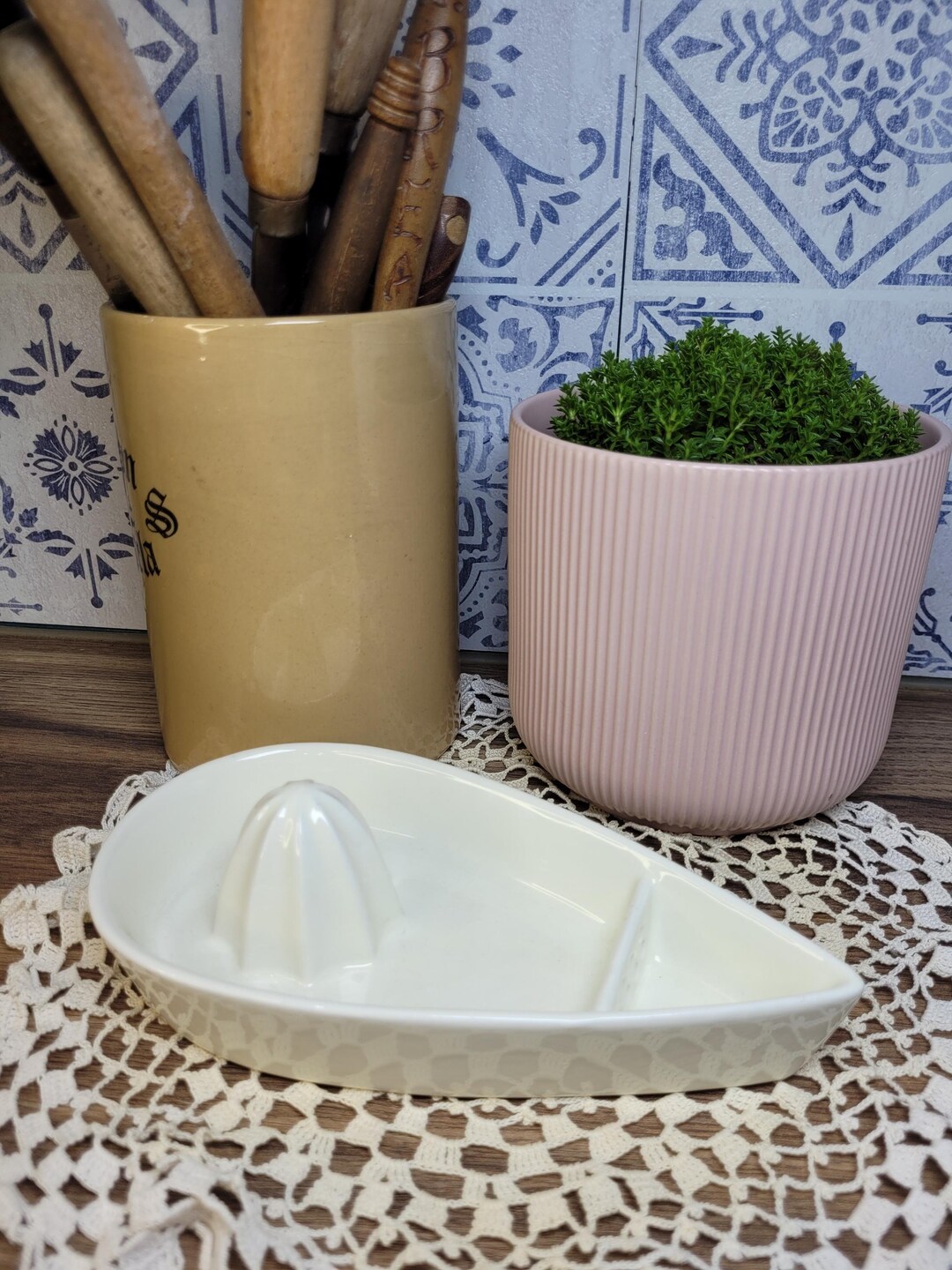 Vintage Ceramic Lemon Squeezer, Vintage Kitchen Decor - Etsy