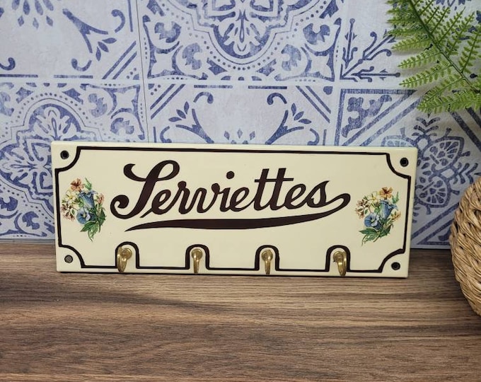 Antique French Graniteware Utensil Rack With Cherries. Early - Etsy