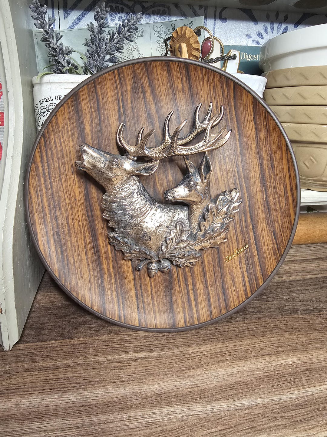 Vintage Kitsch Deer Stag Wall Plaque, 1960s Decor, Hunting Theme ...