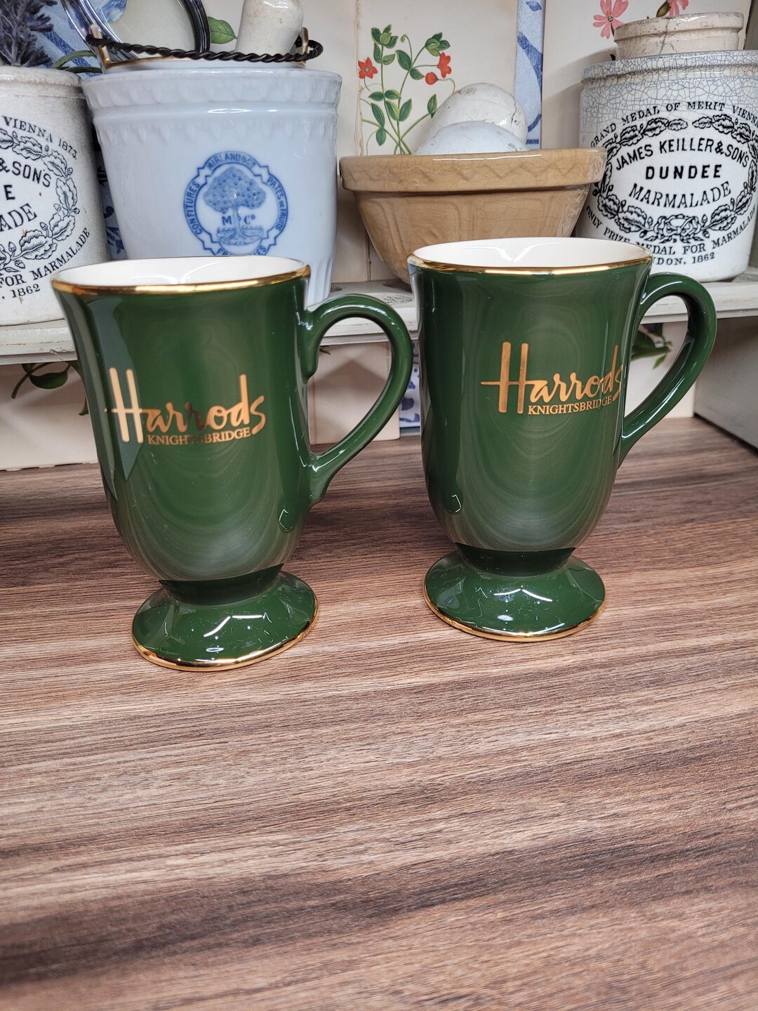Pair of Harrods Espresso Cups, Saucers and Spoons White and Gold - Etsy
