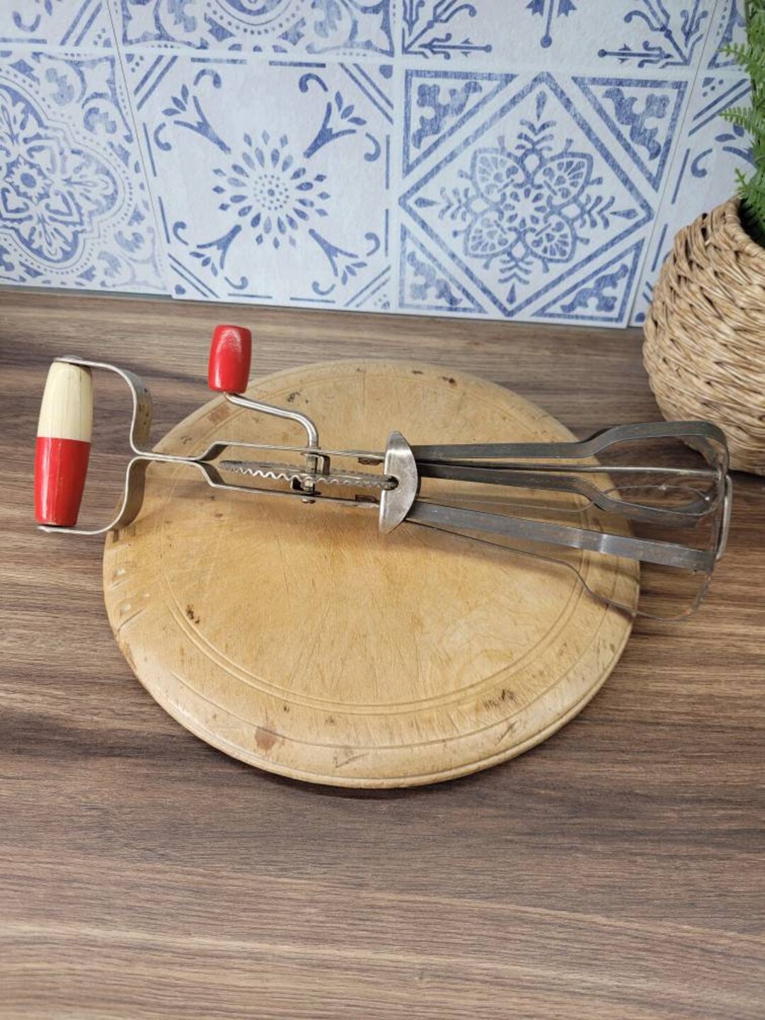 Vintage Hand Rotary Whisk - Etsy