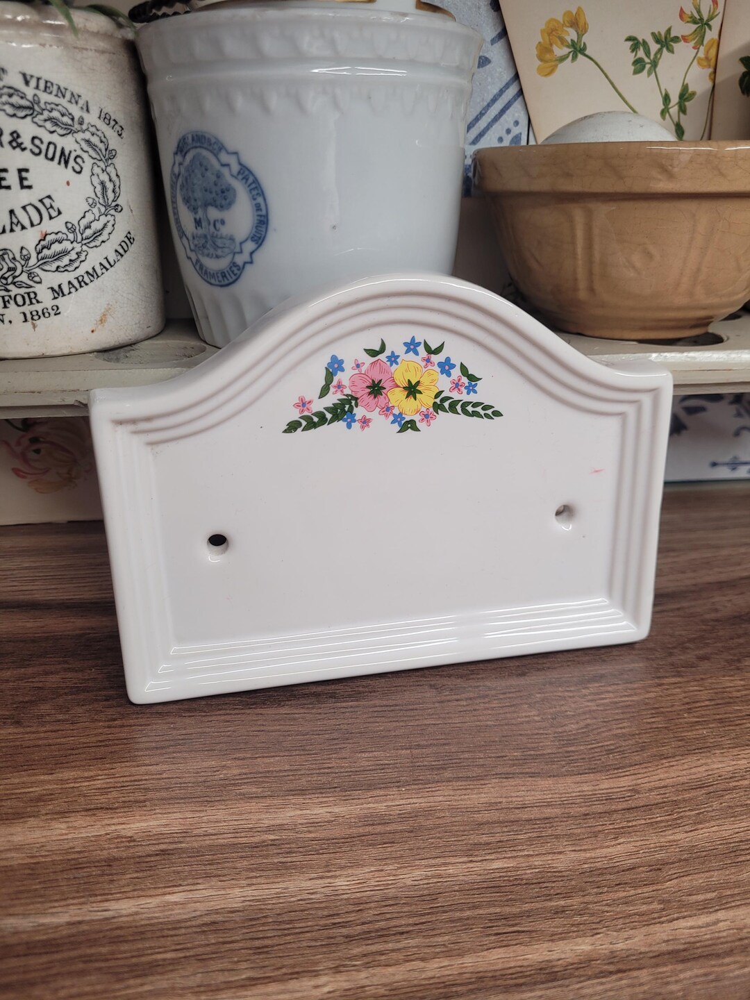 Pretty Vintage Ceramic Door Number Plaque, Vintage Home - Etsy UK