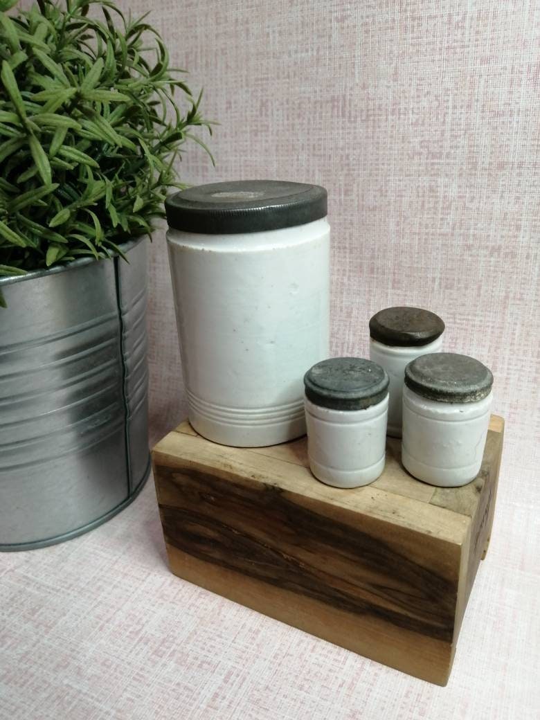 Vintage Ironstone Pots With Lids - Etsy