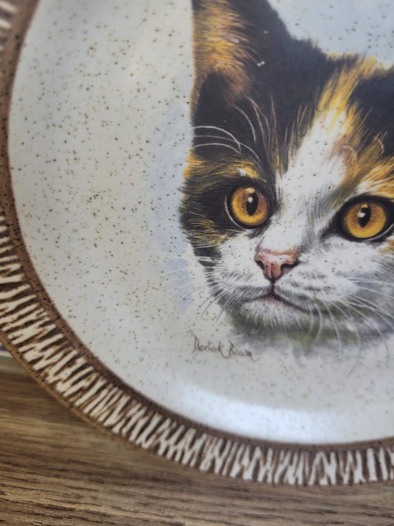 Vintage Purbeck Pottery Cat Plate, Cat Plate, Vintage Cat, Cat Lover ...