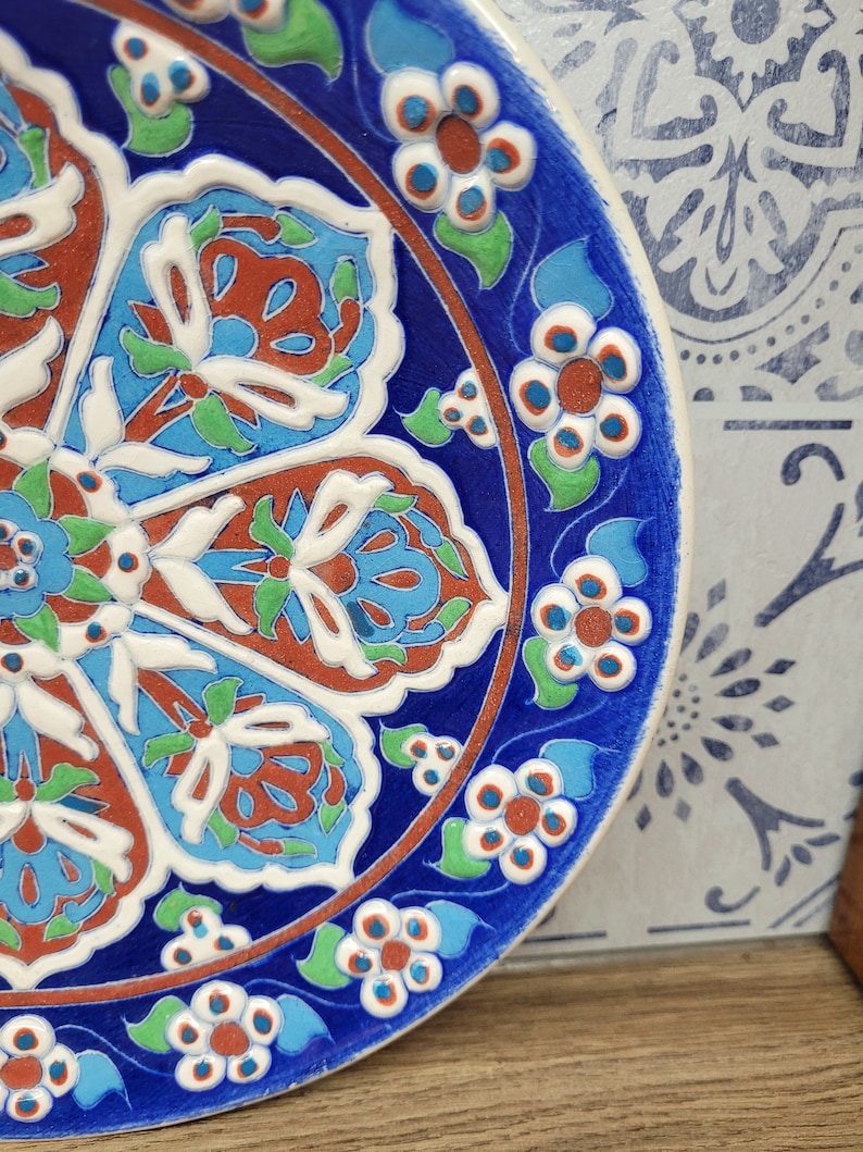 Vintage Hand Painted Plate Turkish Design Decorative Plate - Etsy