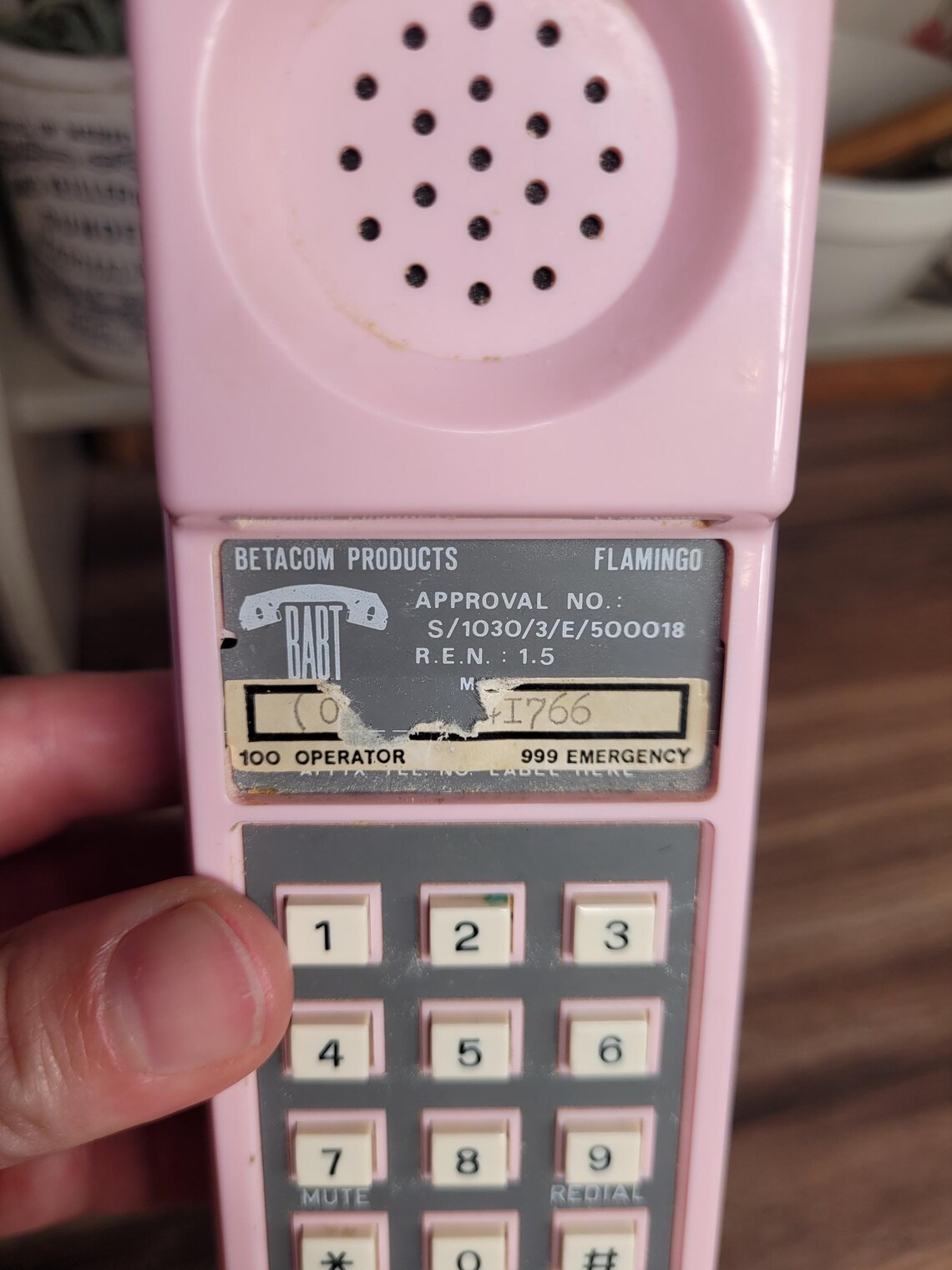 Vintage 1970s Retro Telephone, Pink Betacom Flamingo Telephone, Prop ...
