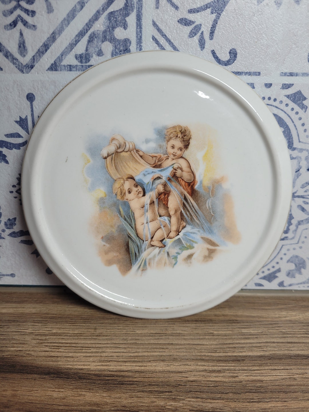Vintage Cherub Plate, Vintage Decor, Cherub Decor - Etsy