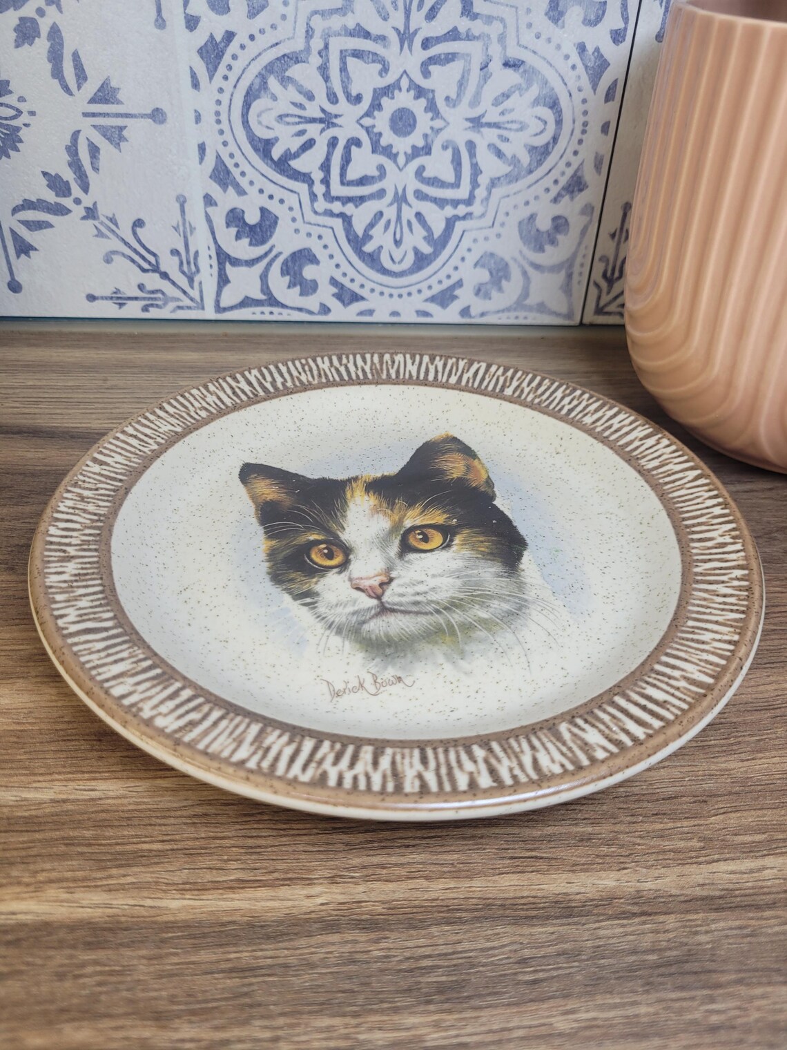 Vintage Purbeck Pottery Cat Plate, Cat Plate, Vintage Cat, Cat Lover ...