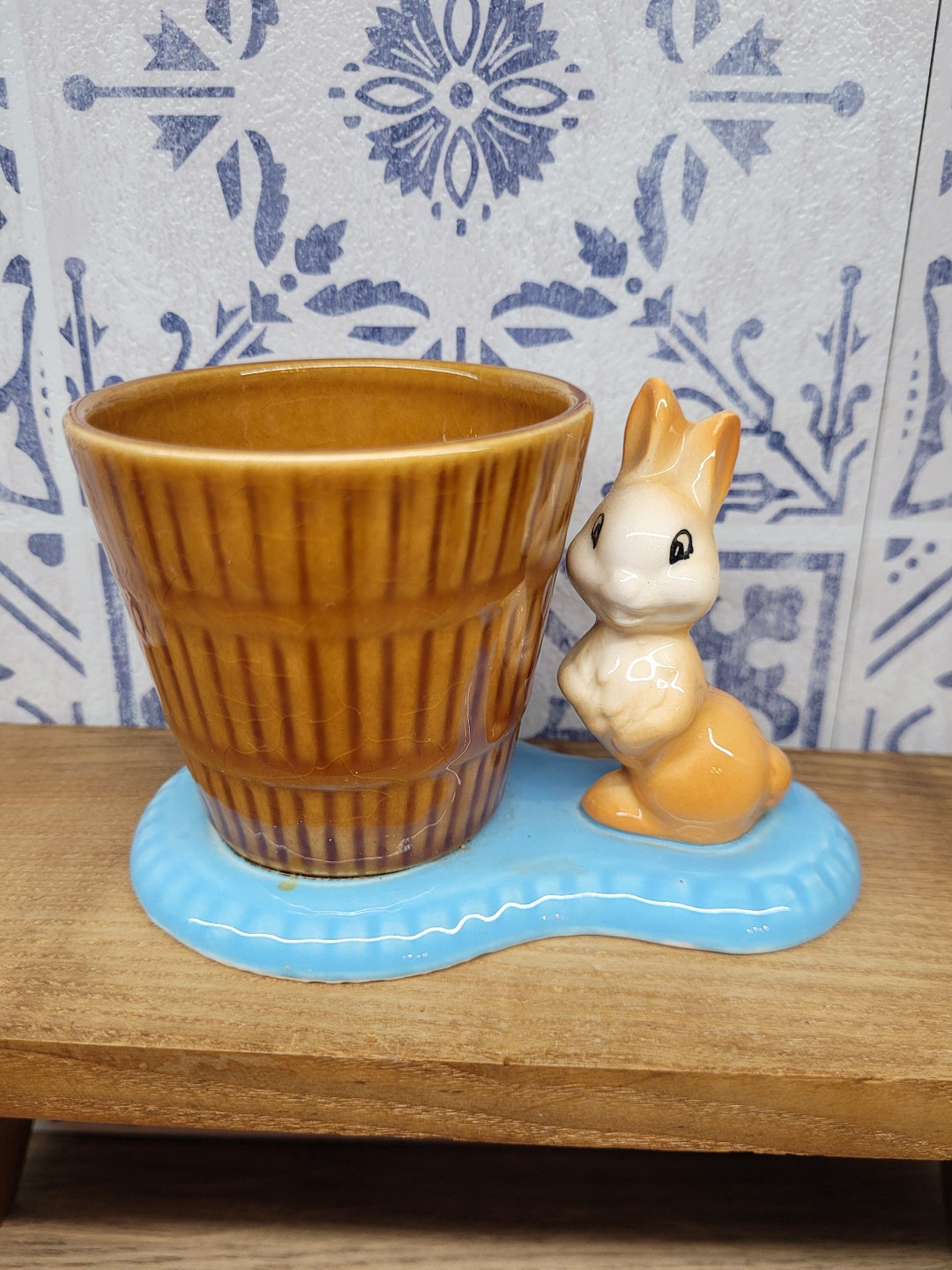 Eastgate Pottery Fauna Bud Vase Withernsea Bunny Rabbit, Mid Century ...