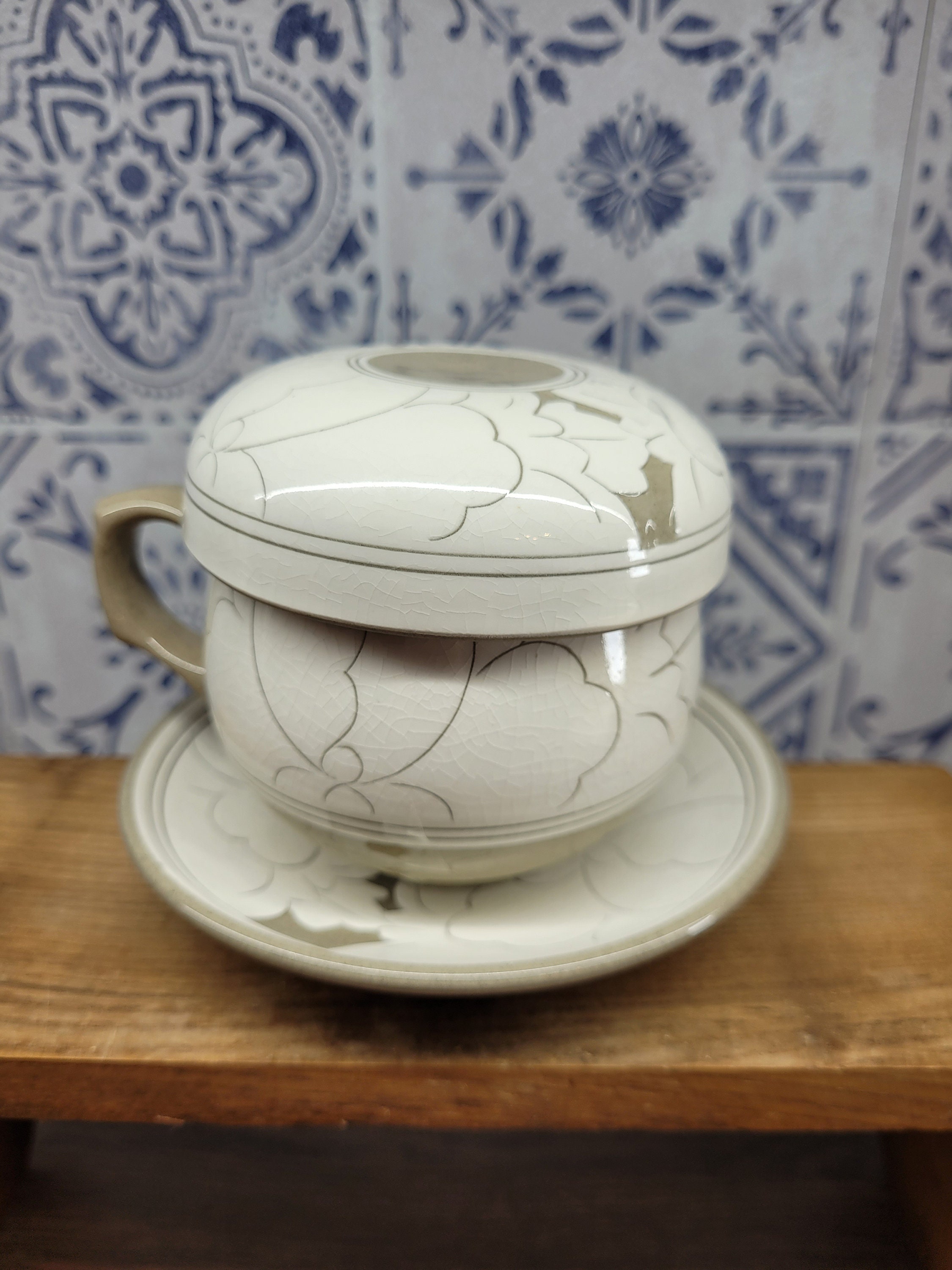 Handmade Korean Buncheong Tea Cup, Strainer, Lid, Saucer, Gong Fu Cha ...
