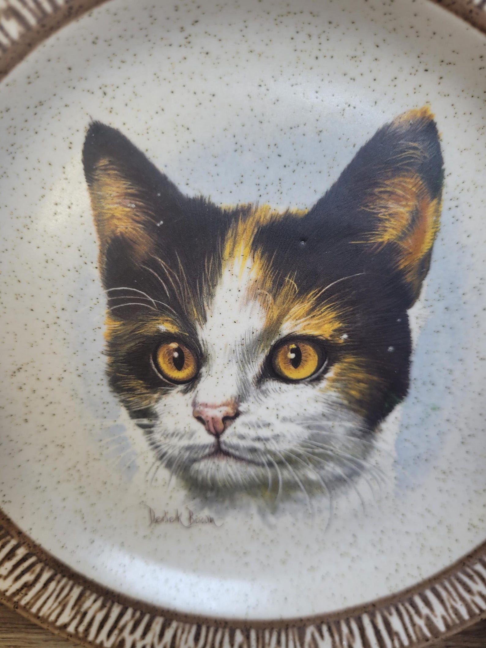 Vintage Purbeck Pottery Cat Plate, Cat Plate, Vintage Cat, Cat Lover ...